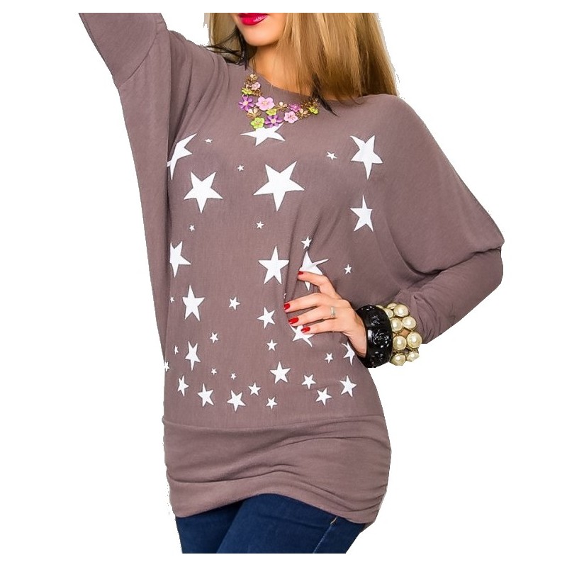 PULL FLOCAGE ETOILE 1592 - www.grossiste-pret-a-porter.com